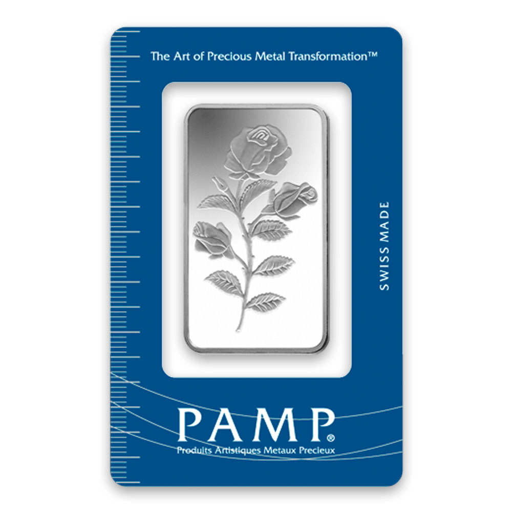 50 gram PAMP Silver Bar - Rosa | PAMP Suisse Silver Bars - Pacific ...