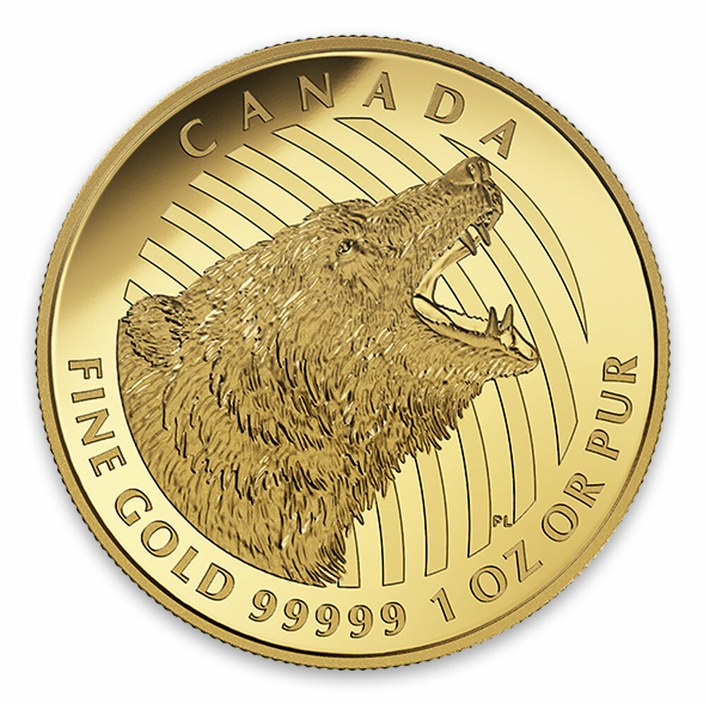 Canadian Grizzly Bear Coin | 2016 Canadian Gold Coin - Pacific Precious ...