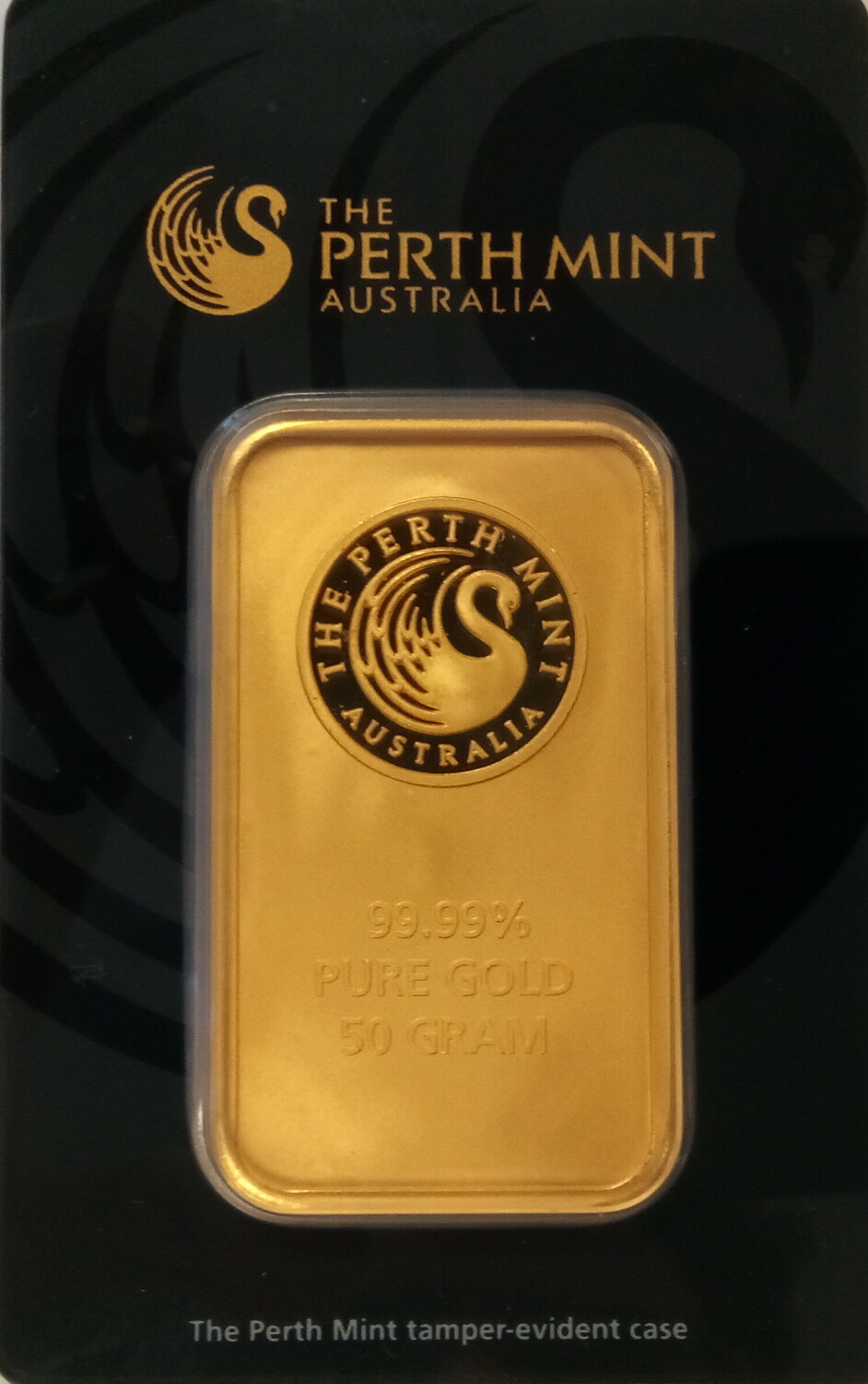 50g Australian Perth Mint Minted Gold Bar | Pacific Precious Metals ...