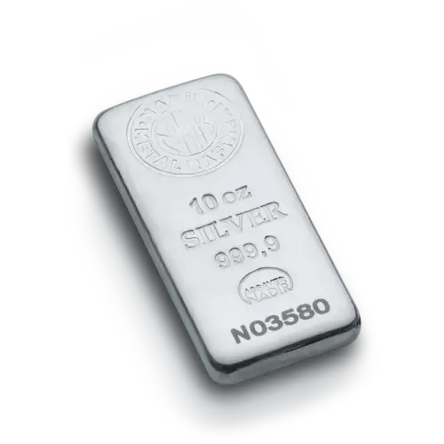10 Ounce Generic Silver Bar | .999 Silver Bar - Pacific Precious Metals