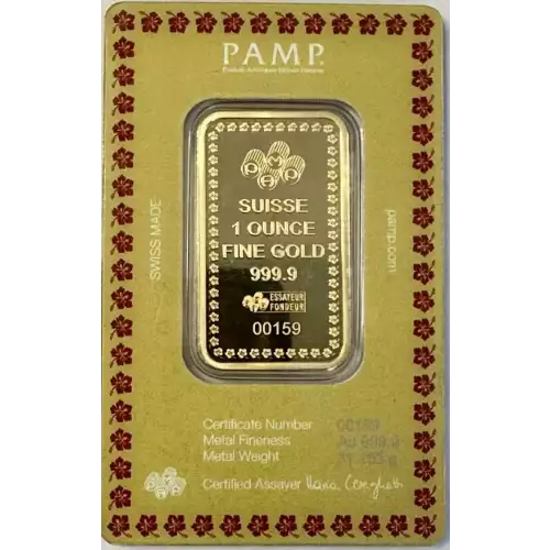 PAMP Suisse 1oz gold Lakshmi bar - Pacific Precious Metals